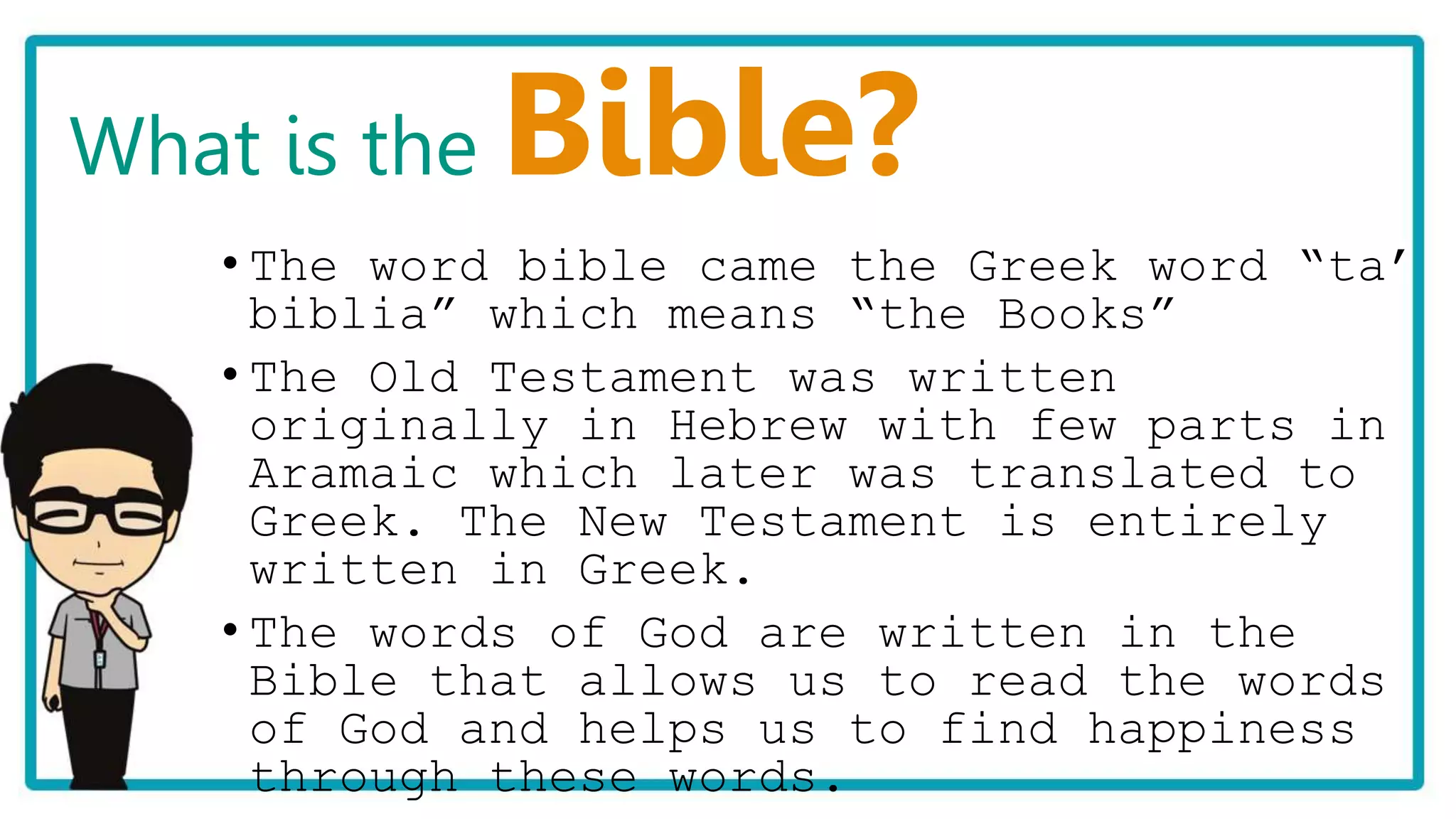 The Bible, The Word of God.pptx