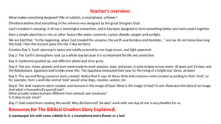 The Biblical Creation story lesson plan - OLD VERSION | PPTX