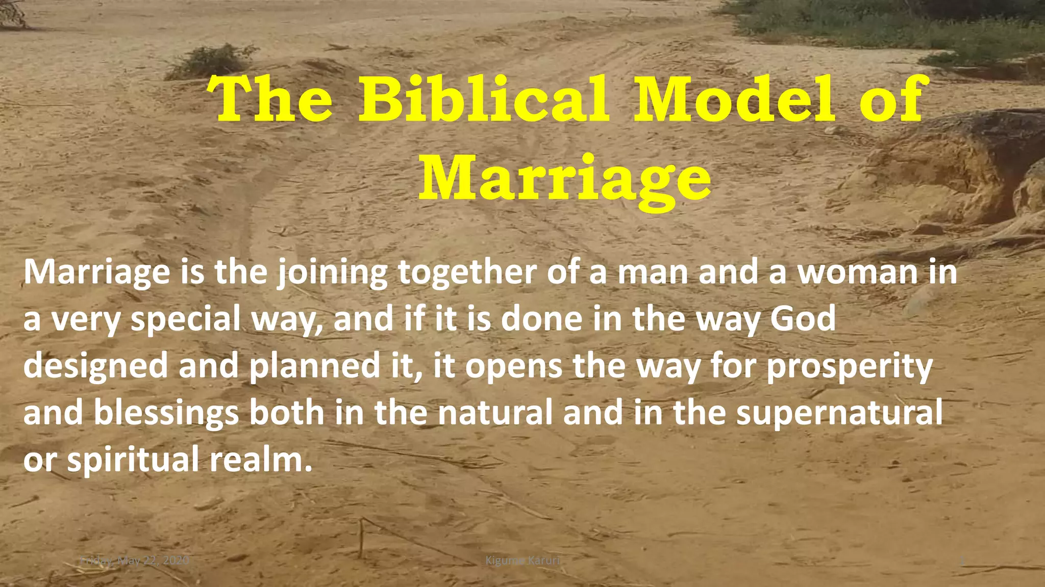 The Biblical Model of Marriage | PPTX