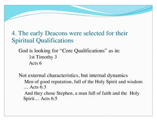 The biblical role of deacons in the church old powrpoint version | PDF