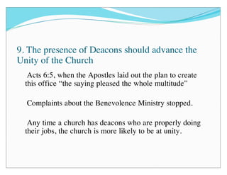 The biblical role of deacons in the church old powrpoint version | PDF