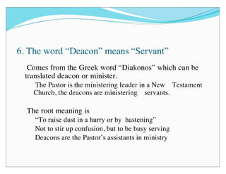 The biblical role of deacons in the church old powrpoint version | PPT