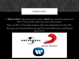 The big 3 major music labels | PPTX