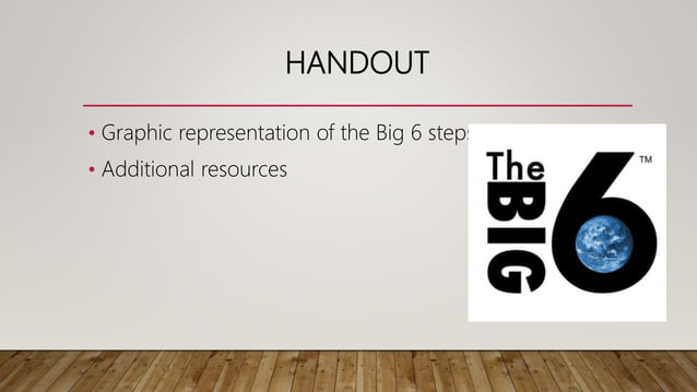 The Big 6 Lesson Introduction | PPTX