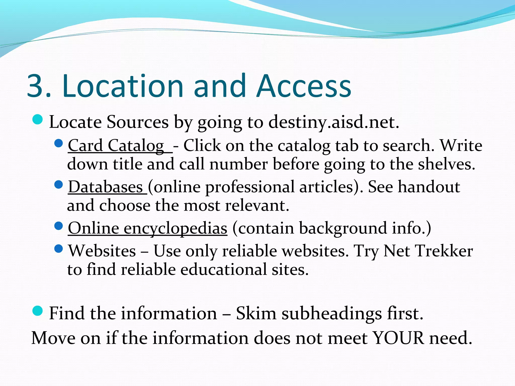 The big 6 research method | PPT