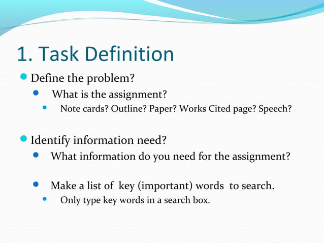 The big 6 research method | PPT | Internet for Beginners | Internet