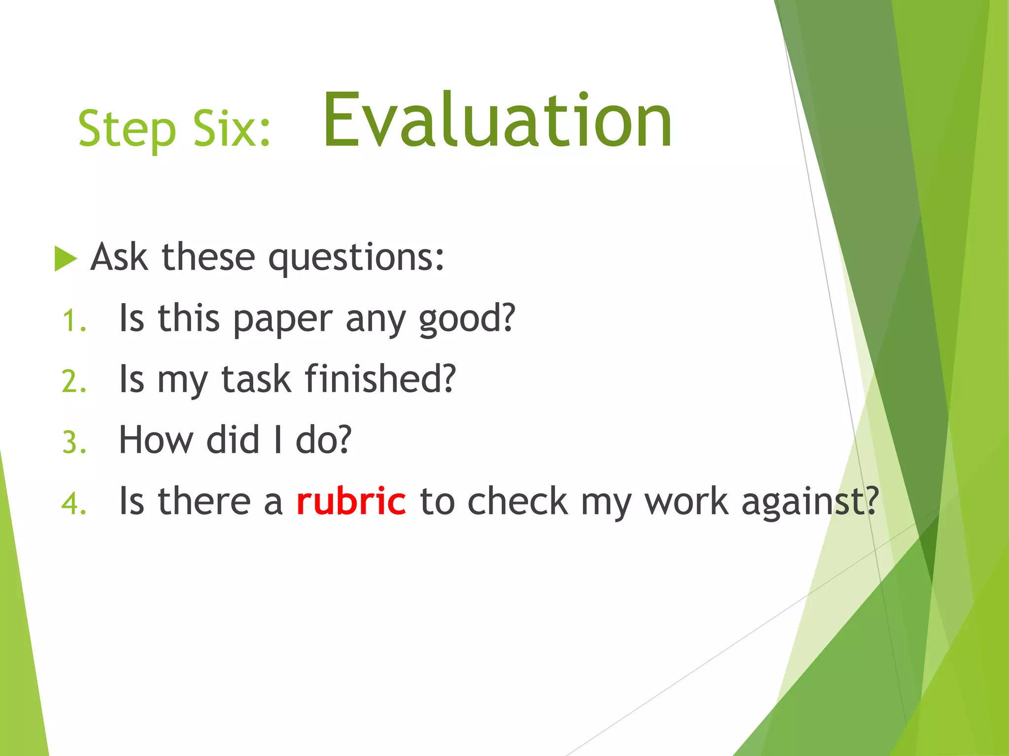 Big 6 Research Skills | PPTX