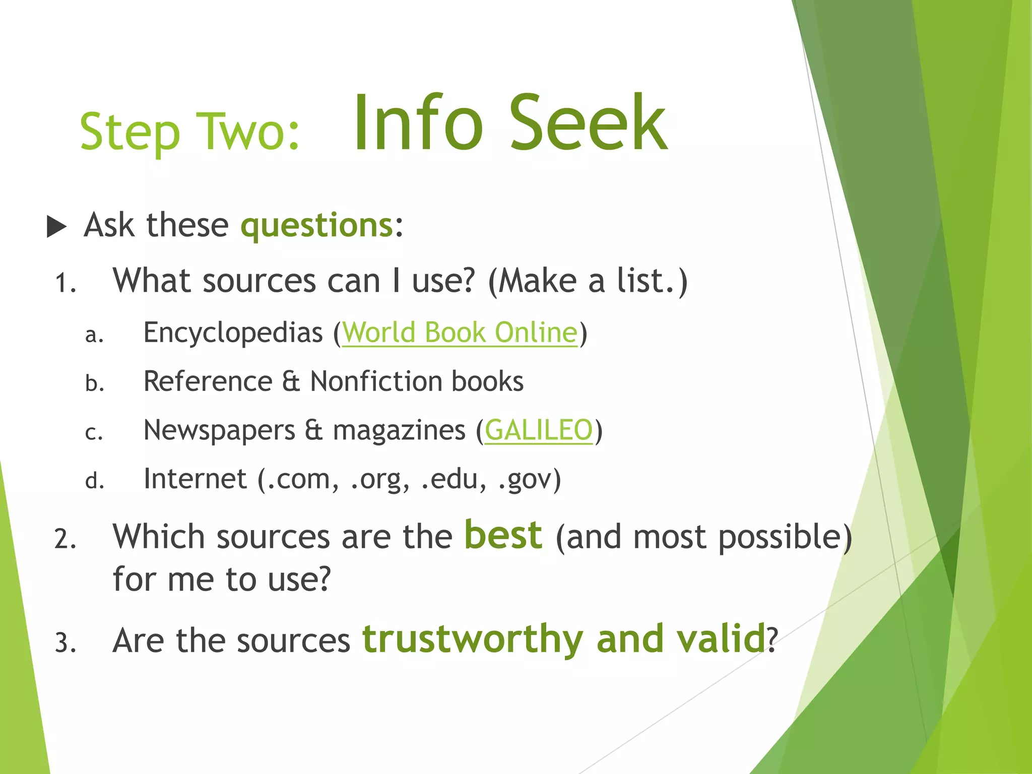 Big 6 Research Skills | PPTX