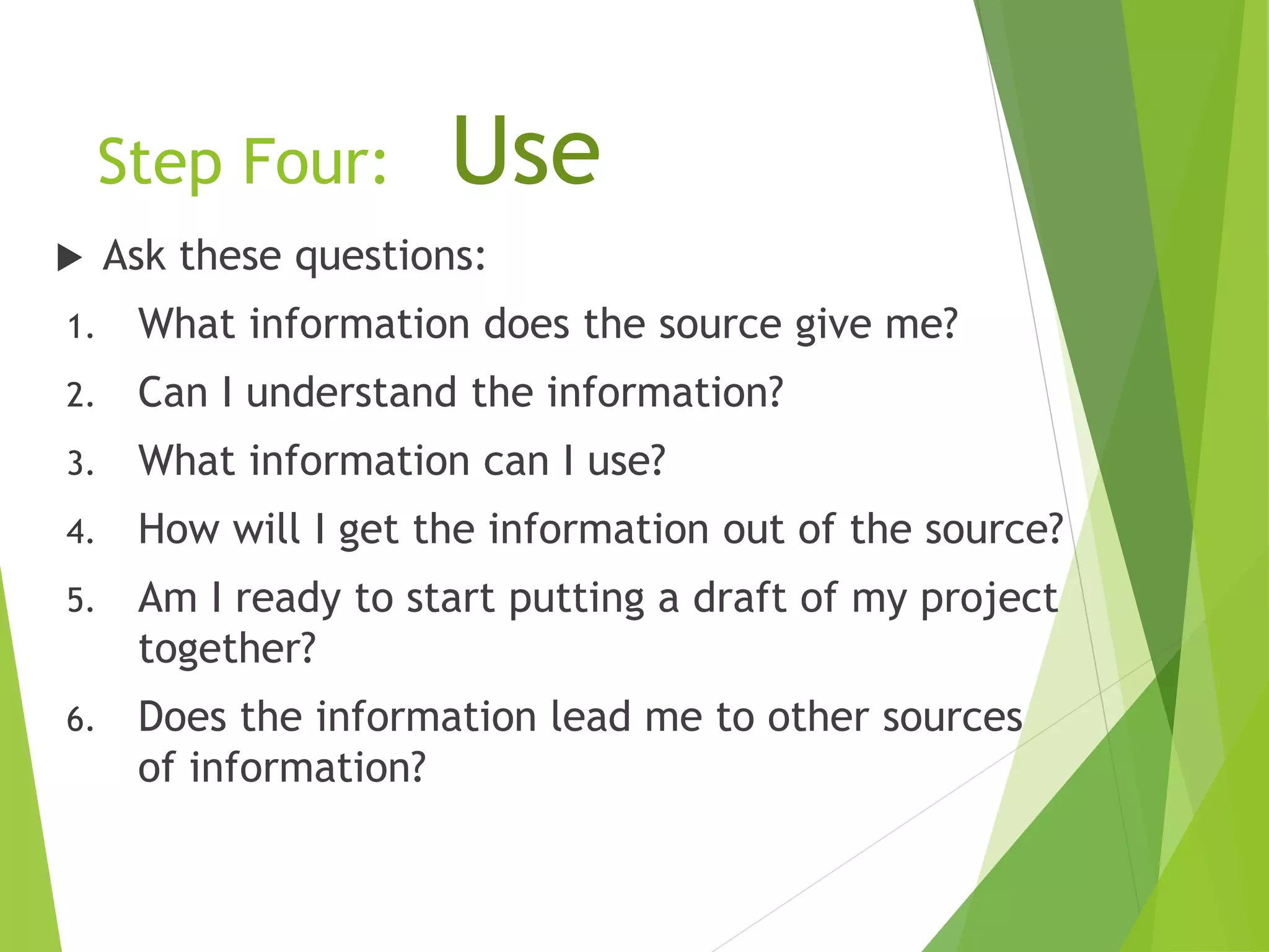 Big 6 Research Skills | PPTX