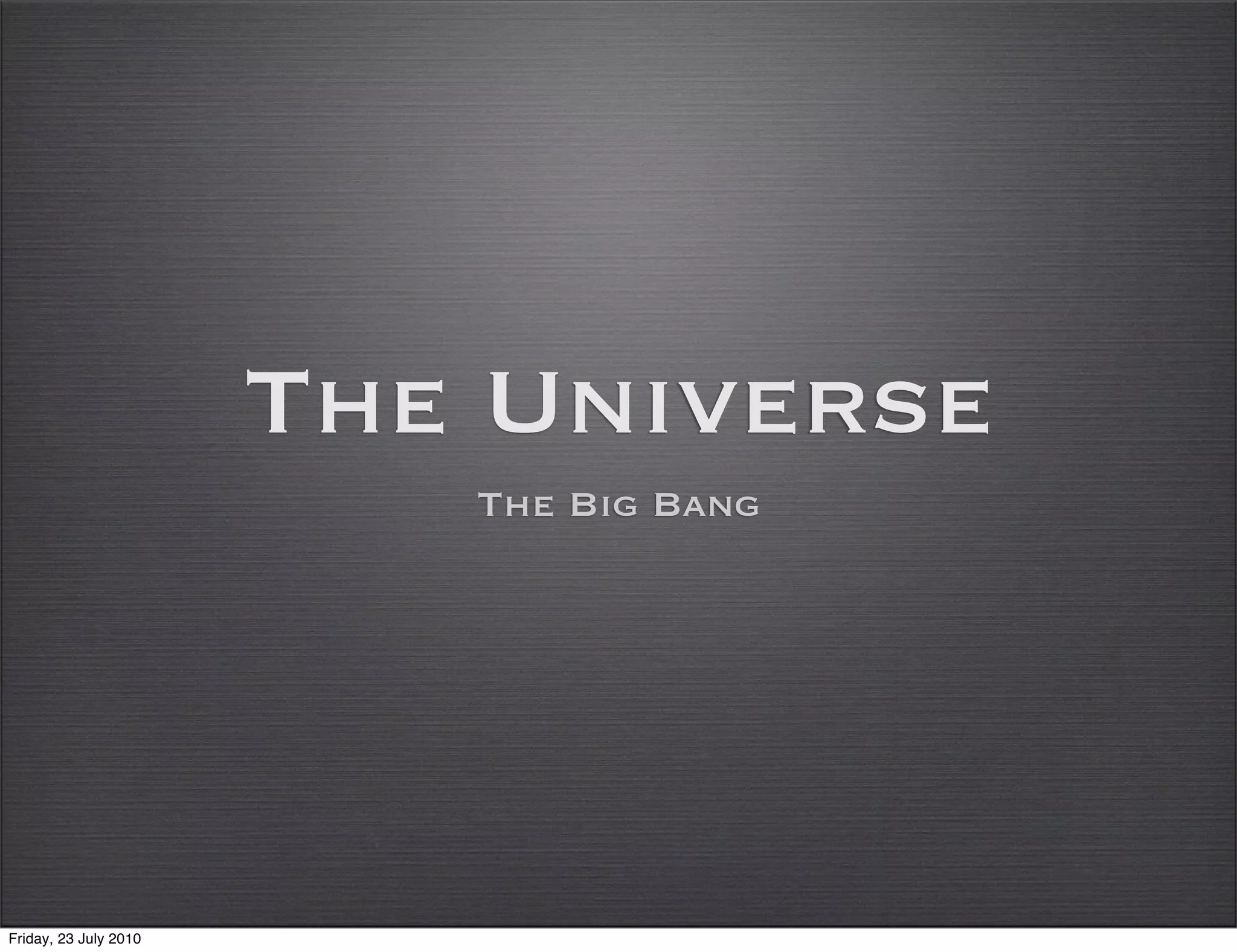 The big bang theory | PDF