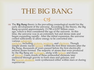 The Big Bang theory | PPTX