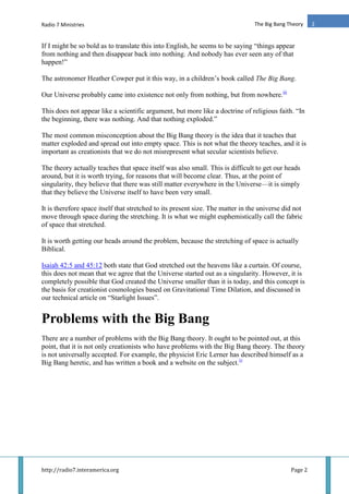 The big bang theory; The problem | PDF