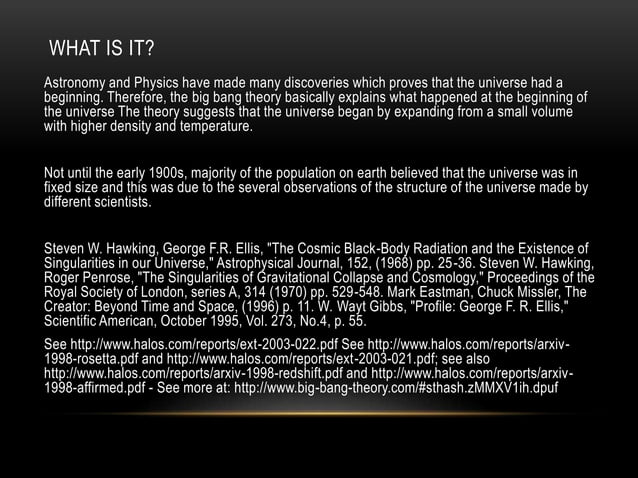 The big bang theory | PPTX