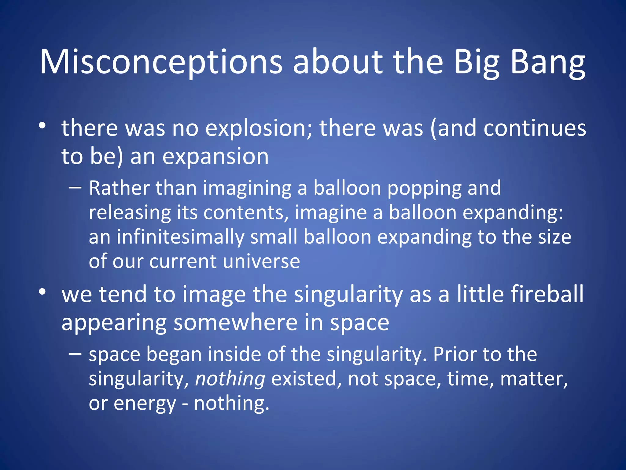 Earth Science Astronomy - The big bang theory | PPT