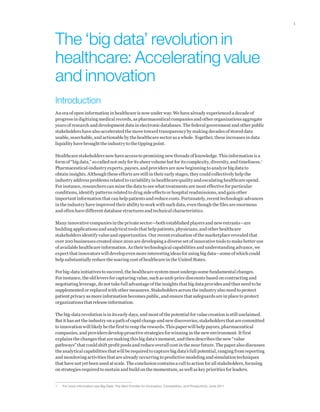 The 'big data' revolution in healthcare Mckinsey Report | PDF
