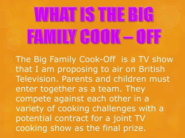 The Big Family Cook- Off (Bobby) | PPT