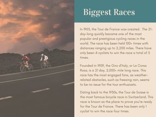 The Biggest Cycling Races In History | PPT