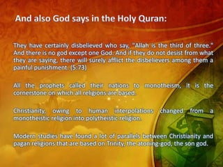 The big hoax of trinity refuted in the holy qu’ran and the bible | PPSX