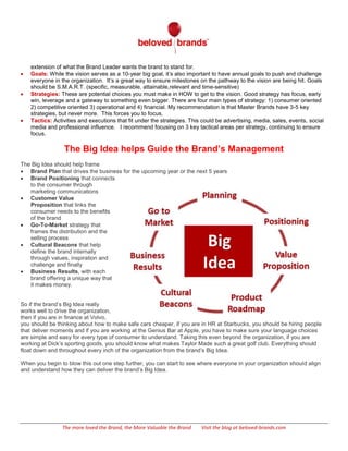 The Power of a Big Idea for your Brand | PDF
