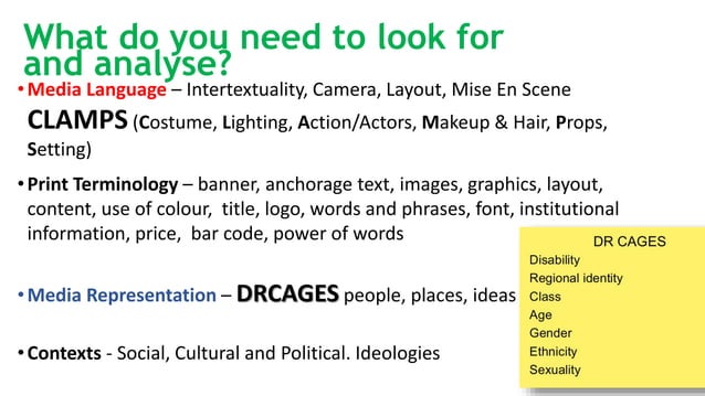 Media Studies OCR A level The Big Issue 29 01 19 final | PPTX ...