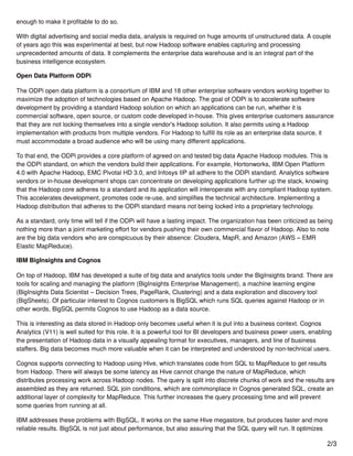 The Big Picture on Big Data and Cognos | PDF