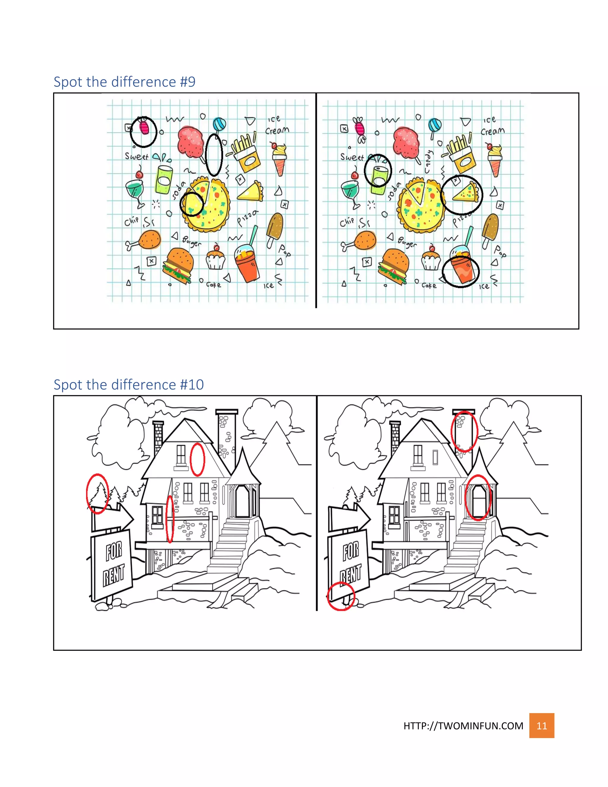 Spot The Difference Puzzle Book | PDF