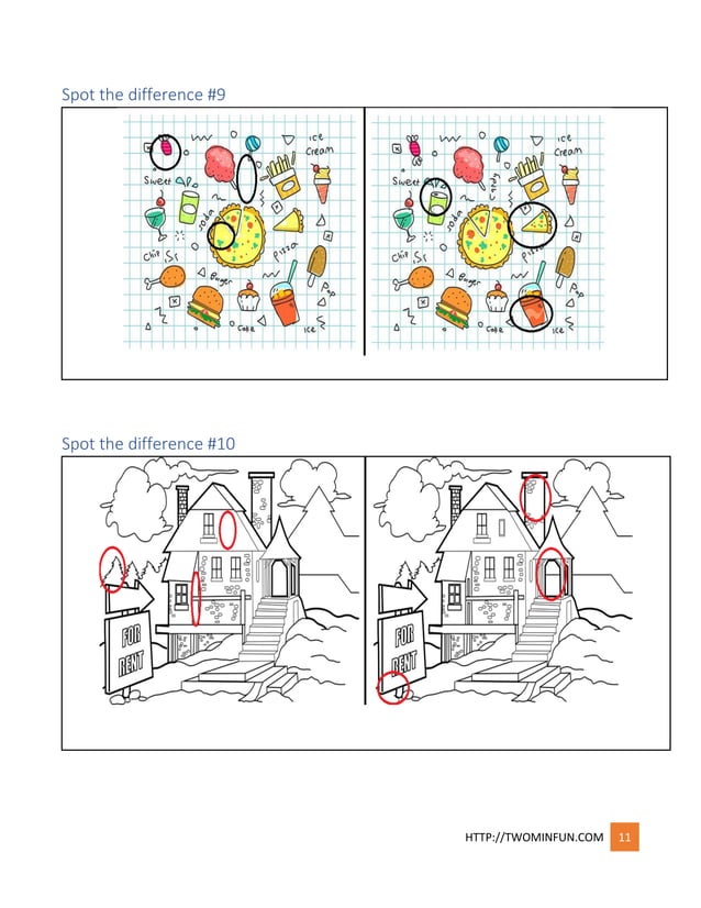Spot The Difference Puzzle Book | PDF | Games and Puzzles | Hobbies & Interests