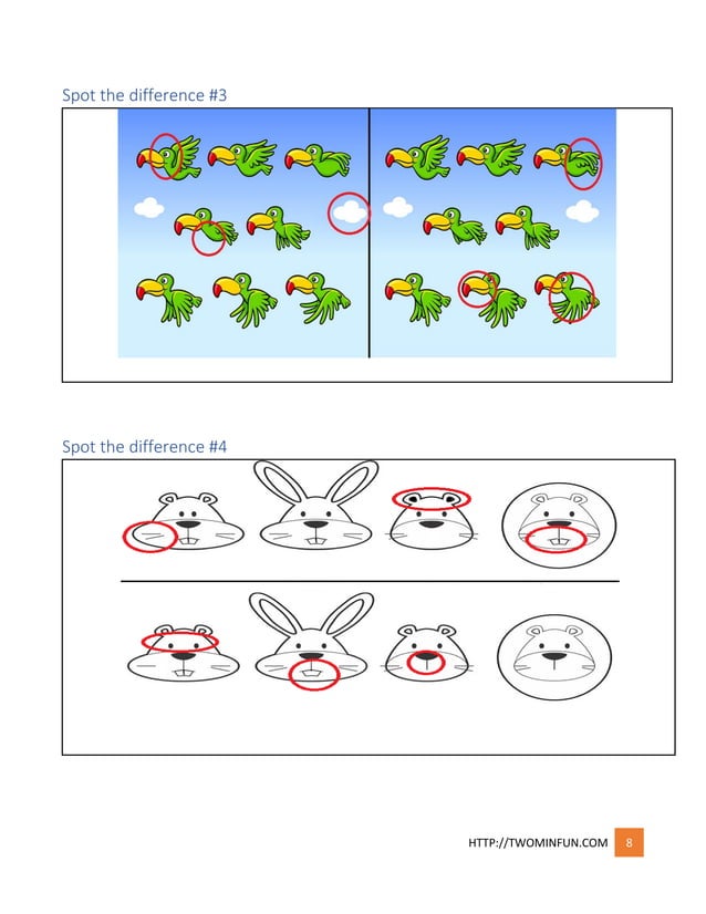 Spot The Difference Puzzle Book | PDF | Games and Puzzles | Hobbies & Interests