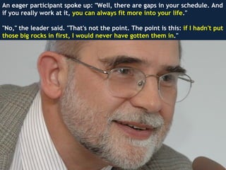 The big rock of life-Tribute to Dr Covey | PPS