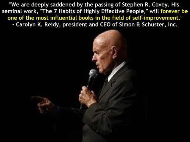 The big rock of life-Tribute to Dr Covey | PPS