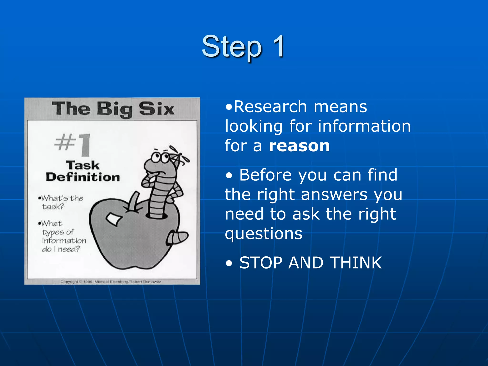The Big Six Research Skills | PPTX