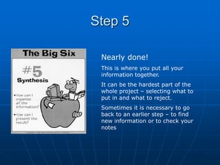 The Big Six Research Skills | PPTX