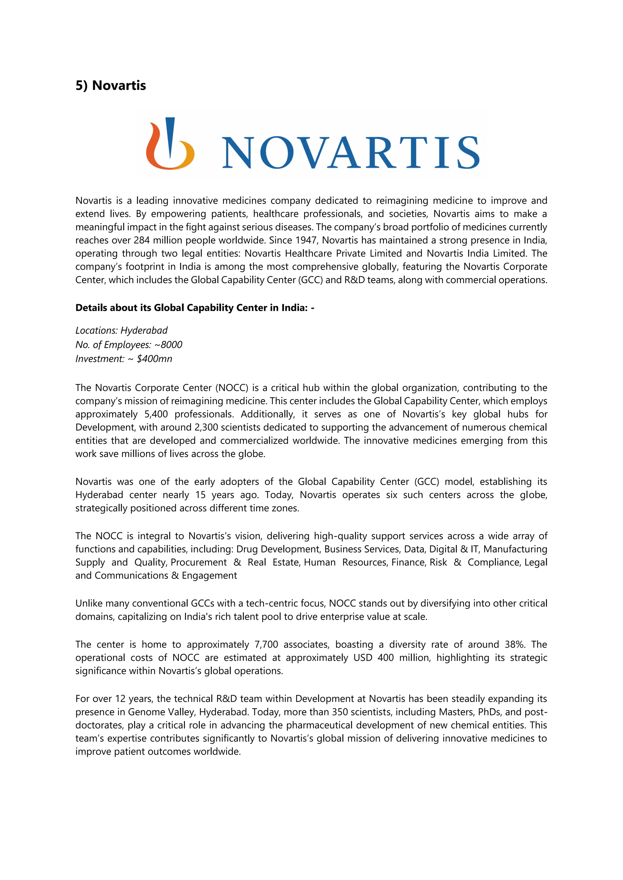 THE BIG TEN BIOPHARMACEUTICAL MNCs: GLOBAL CAPABILITY CENTERS IN INDIA ...