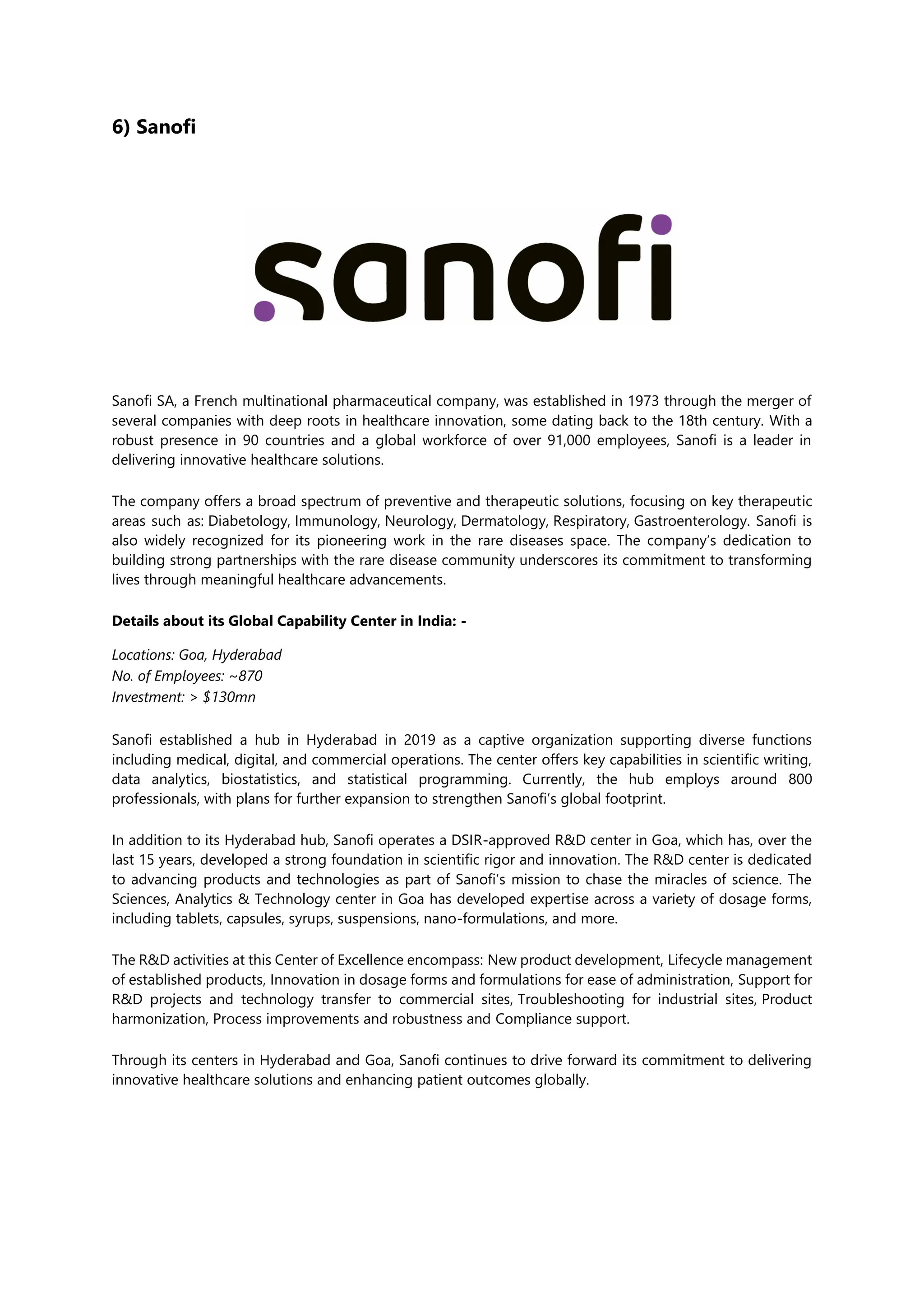 THE BIG TEN BIOPHARMACEUTICAL MNCs: GLOBAL CAPABILITY CENTERS IN INDIA ...