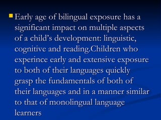 The Bilingual Child | PPT