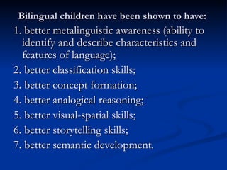The Bilingual Child | PPT