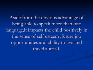 The Bilingual Child | PPT