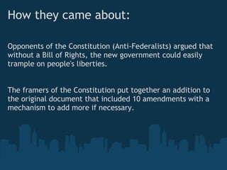 The bill of rights | PPT