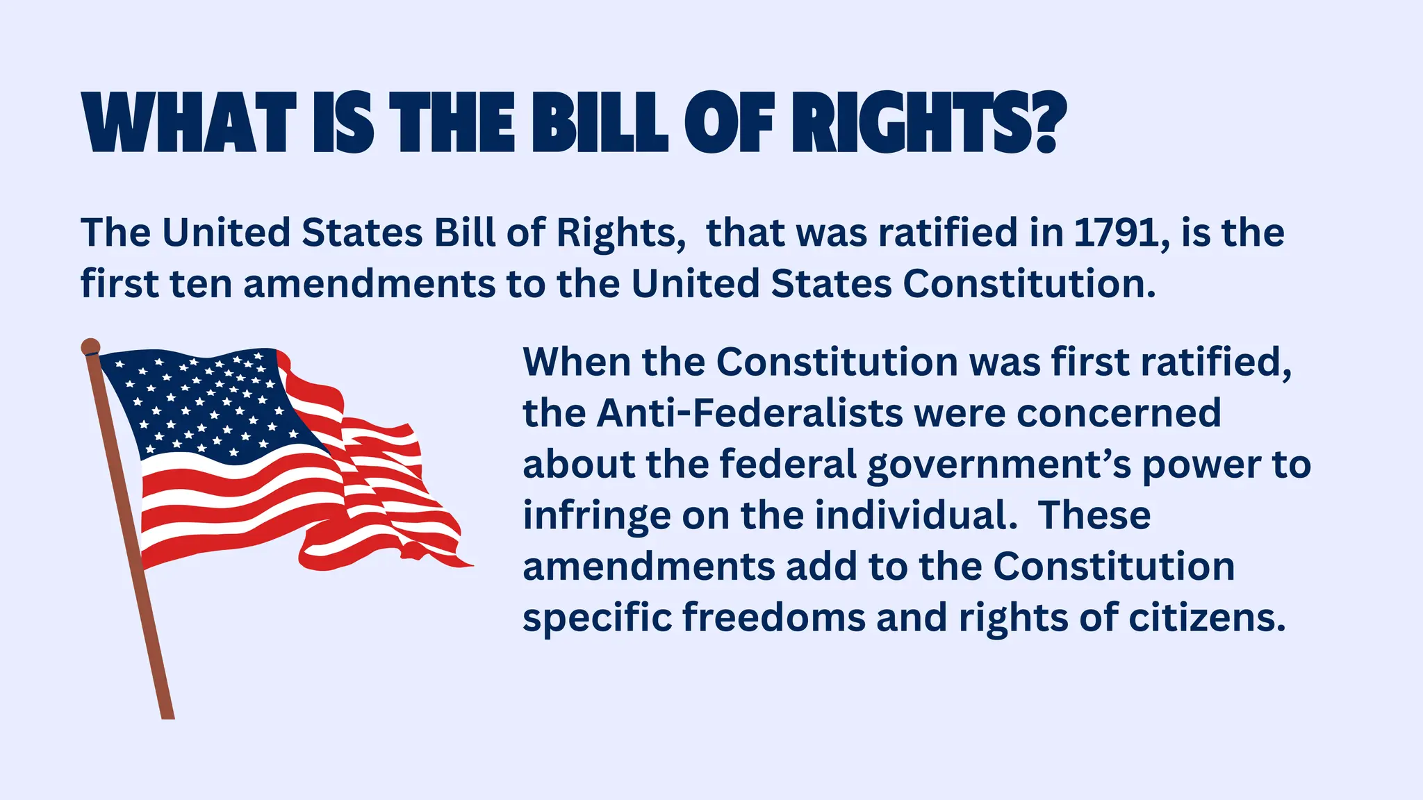 The Bill of Rights Foundational Document Presentation Blue and Red ...