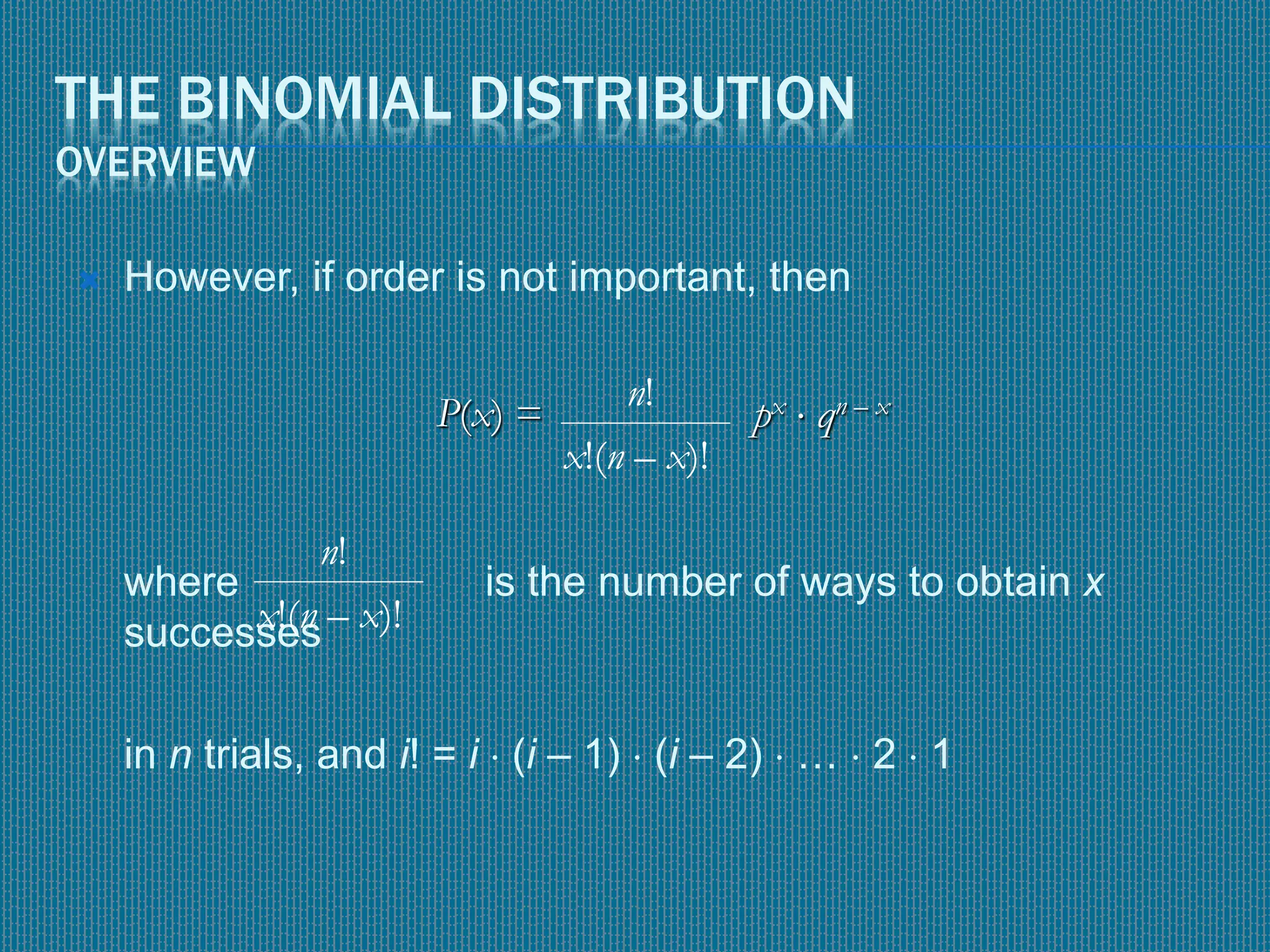 The binomial distributions | PPTX