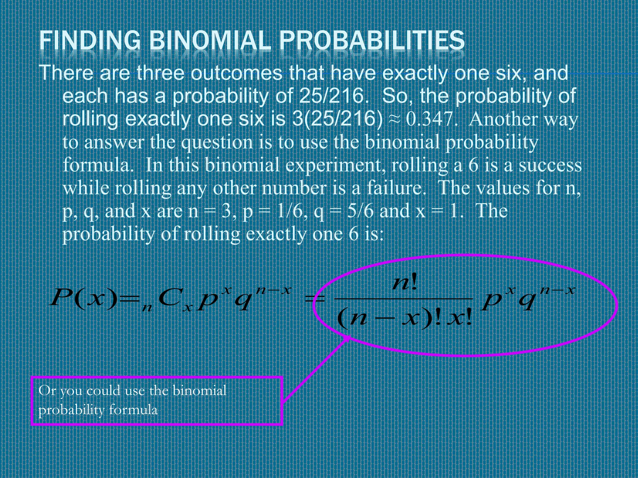 The binomial distributions | PPTX