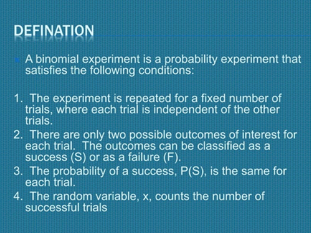 The binomial distributions | PPTX