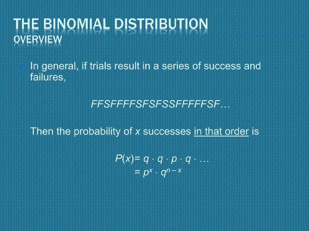 The binomial distributions | PPTX