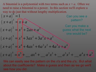 The binomial theorem class 11 maths | PPT