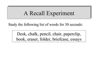 The biochemistry of memory | PPT