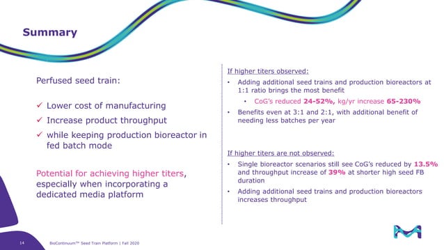 The Biocontinuum™ Seed Train Platform | PPT