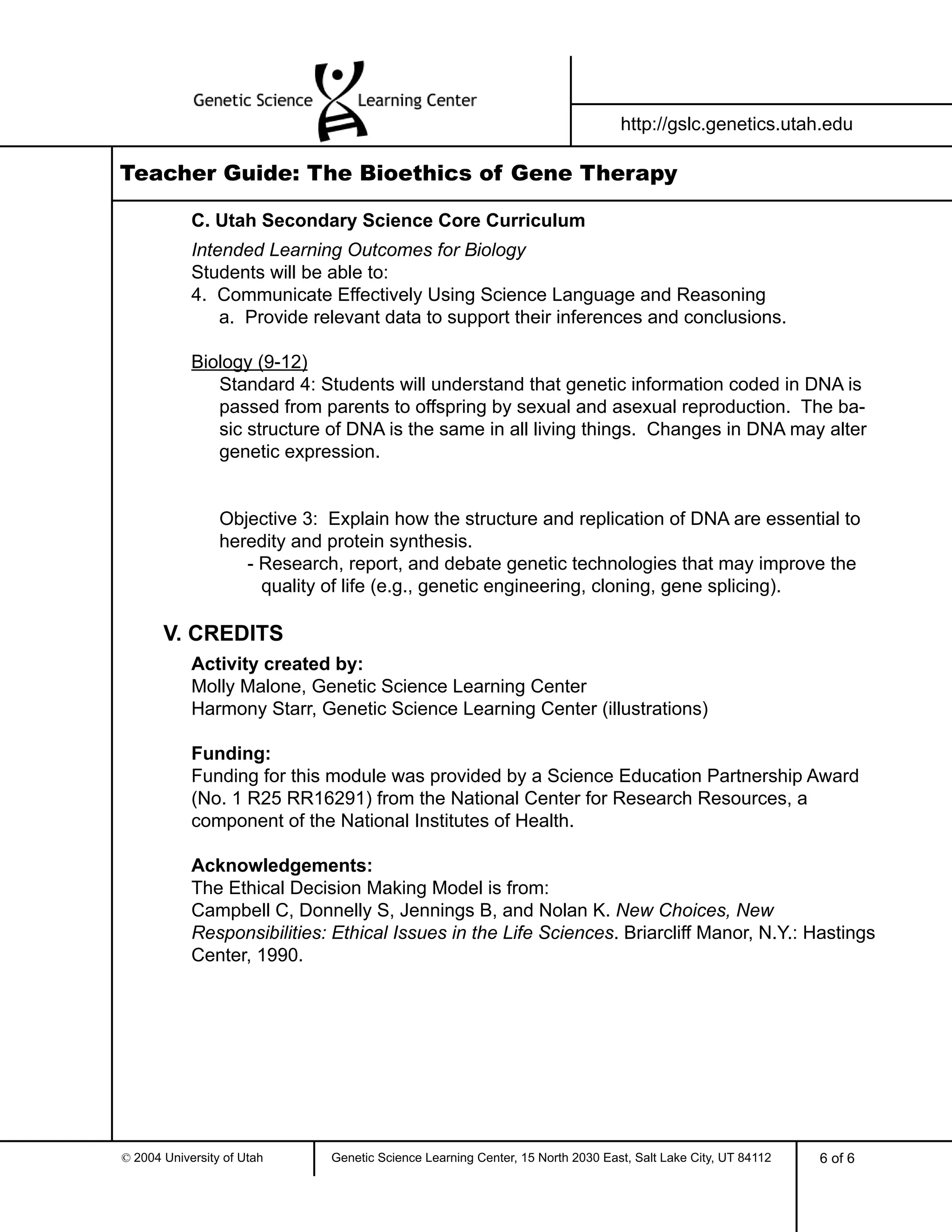 The Bioethics Of Gene Therapy | PDF