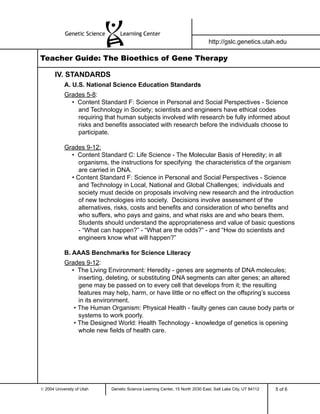 The Bioethics Of Gene Therapy | PDF