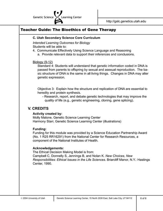 The Bioethics Of Gene Therapy | PDF | Genetics | Science