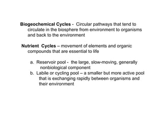 THE BIOGEOCHEMICAL CYCLES.ppt by Rachel Biag | PPT